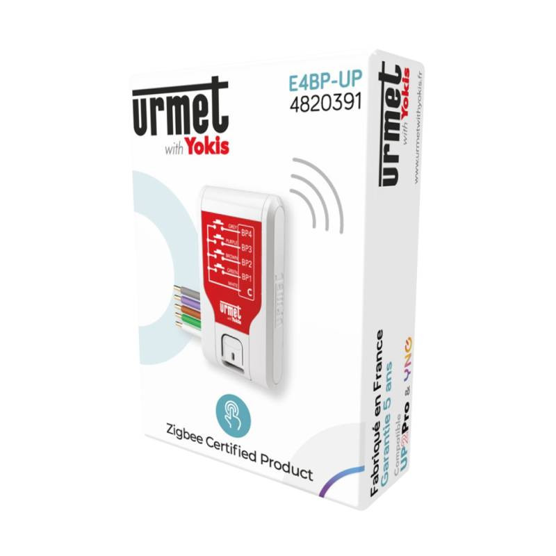 E4BP-UP - Urmet with Yokis - Émetteur radio zigbee encastré - 4 canaux