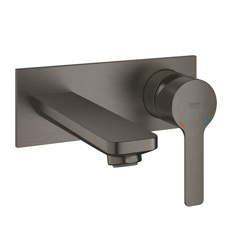 Mitigeur lavabo mural monocommande Lineare Grohe - Hard graphite brossé ...