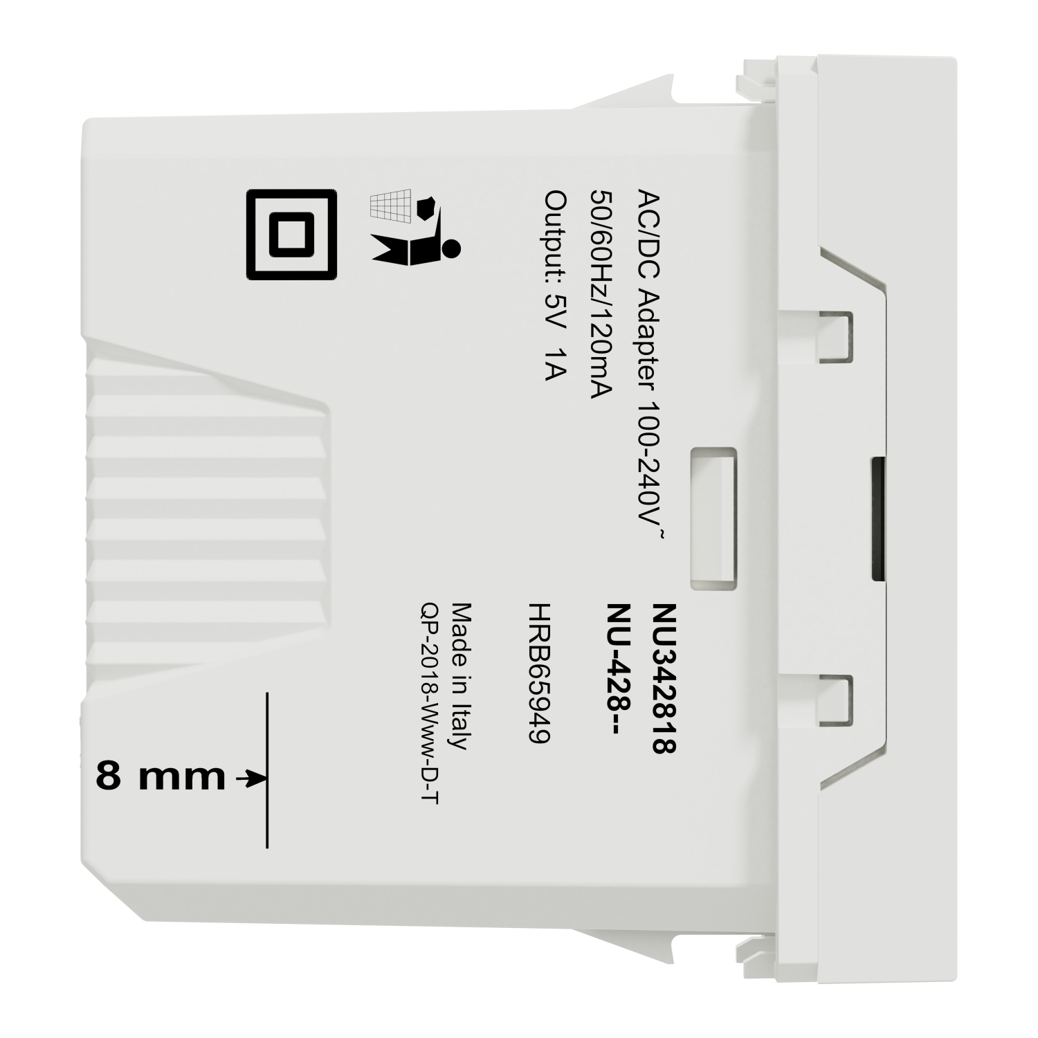 Prise 1 module USB blanche de type A par Schneider Electric