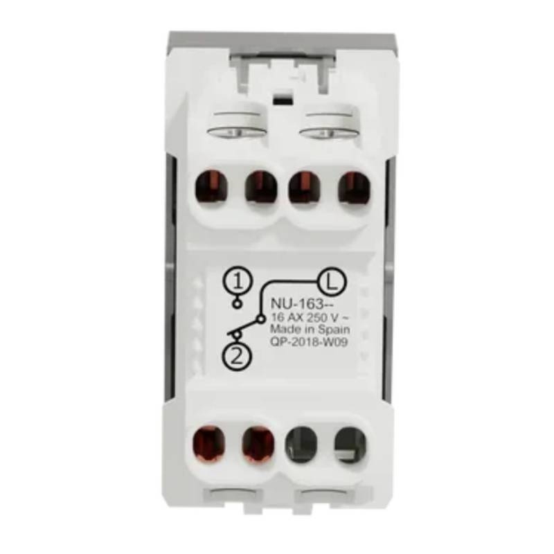 Interrupteur va-et-vient NU316330 aluminium de la gamme Unica