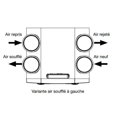 Ventilation double flux centralisée Air pulsion gauche ComfoAir 350 Zehnder - 471233550