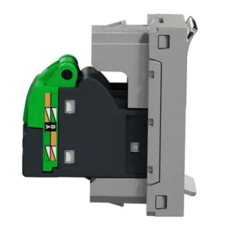 Prise aluminium RJ45 Cat.6A FTP 1 module de la gamme Unica