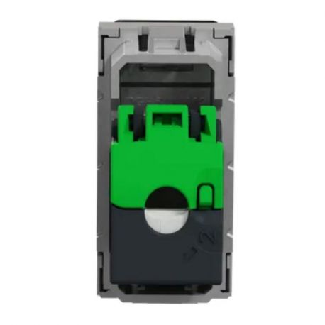 Prise aluminium RJ45 Cat.6A FTP 1 module de la gamme Unica