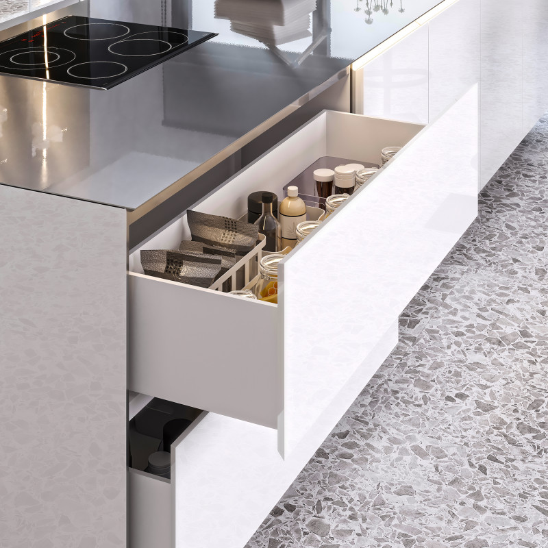 [Emuca] Tiroir exterieur Vertex 40 kg hauteur 93mm - 3197212