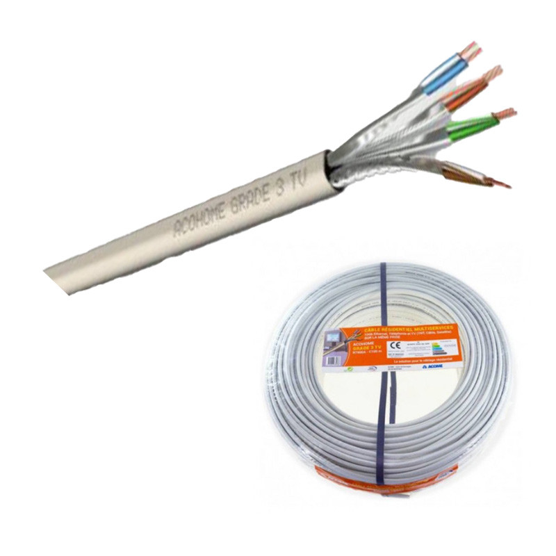 [R7900A - Acome] Câble Multimédia vendu par couronne de 100m - Grade 3