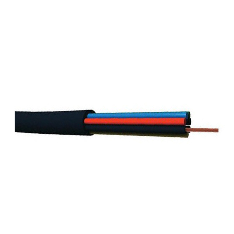 Câble haut parleur rond noir 2X2,5 - vendu par rouleau de 100 mètres