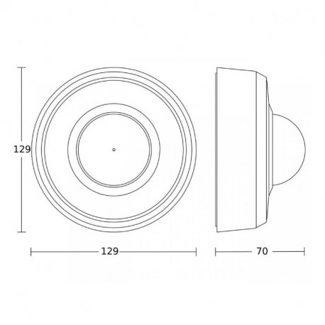 [087760-STEINEL] Détecteur mouvement MD-24 ECO COM1 - 360° - 24m - Blanc