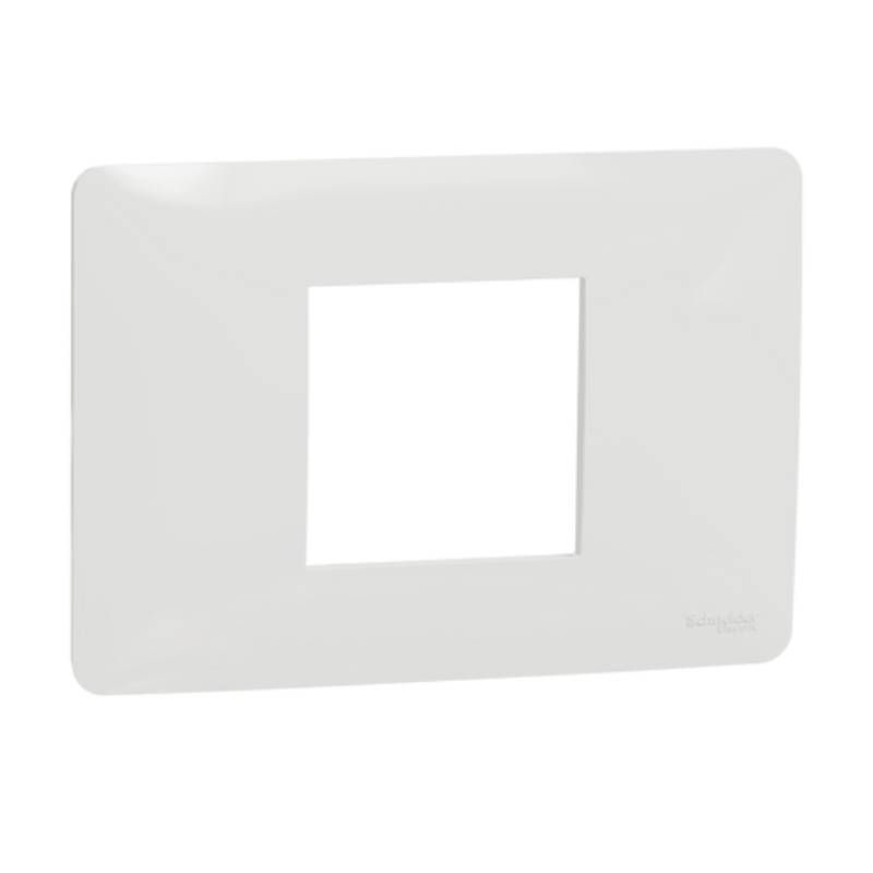 NU210218 - Plaque Blanche Unica Studio 2 modules - Schneider Electric