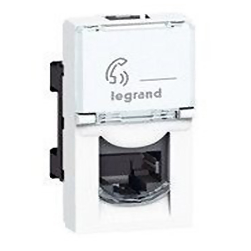 078730 - Prise RJ11 Mosaic par Legrand - Blanc 1 module