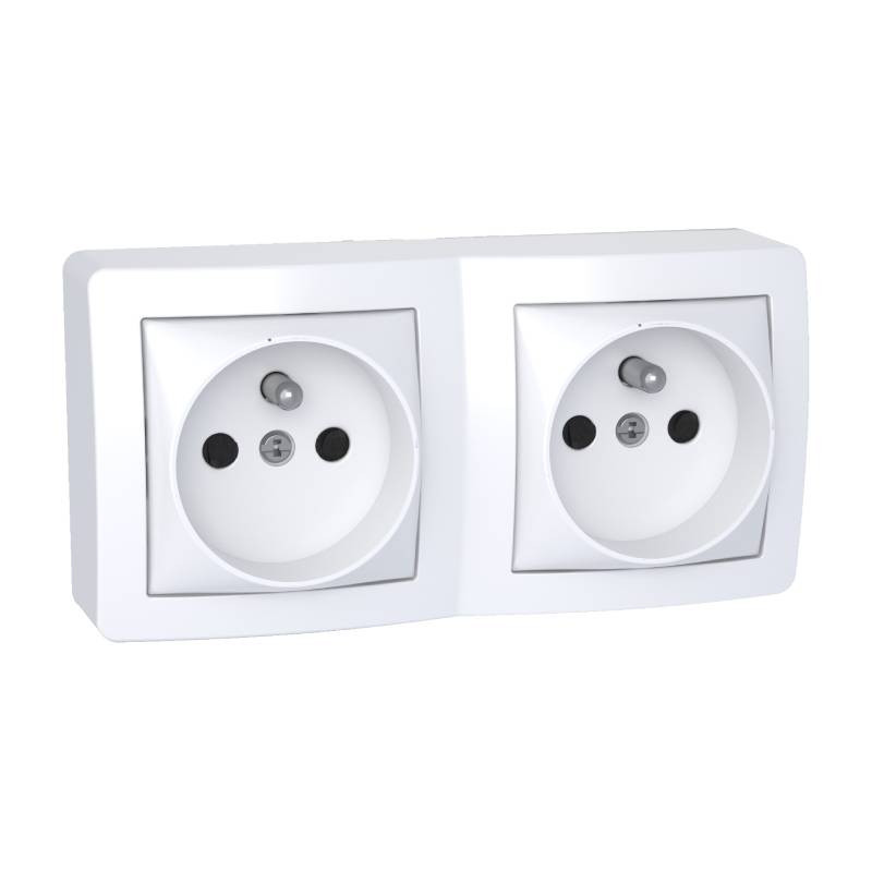 ALB62473P - SCHNEIDER ELECTRIC - Double prise de courant 2P+T Alréa en ...