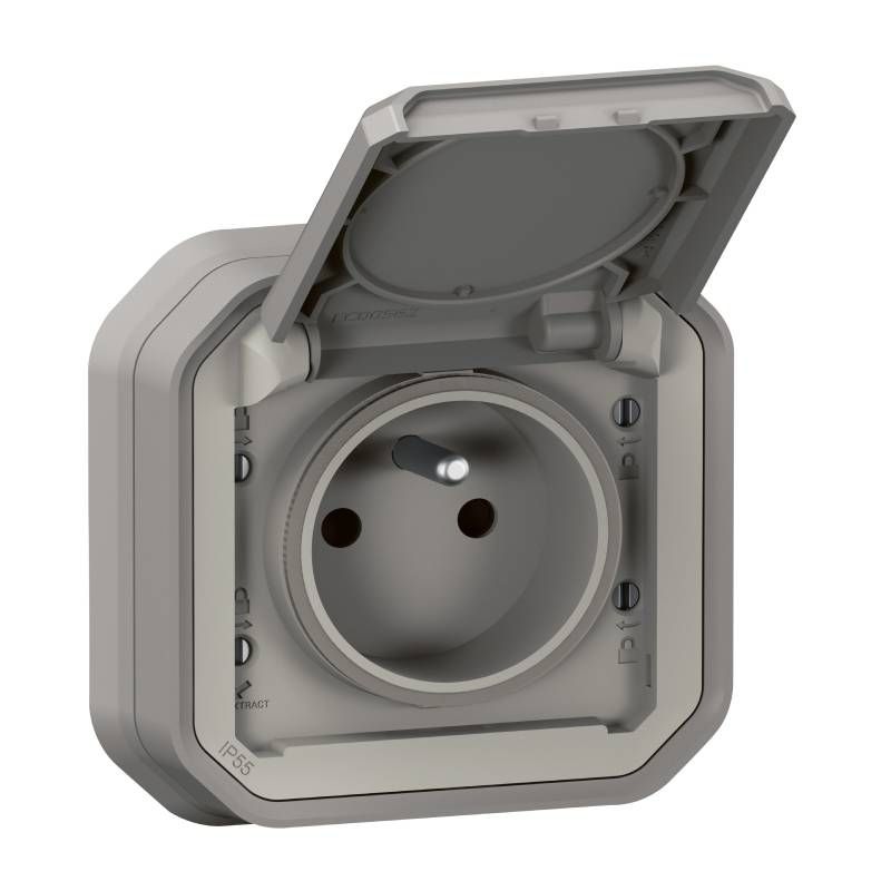 069831L - LEGRAND Prise de courant 2P+T étanche Plexo - 16A - Encastrée