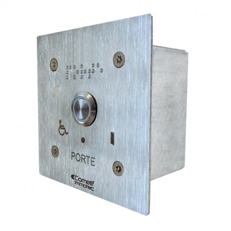 Bouton de sortie pour pot Ø65mm Comelit - Sonore + LED - Inox - 100x100 ...