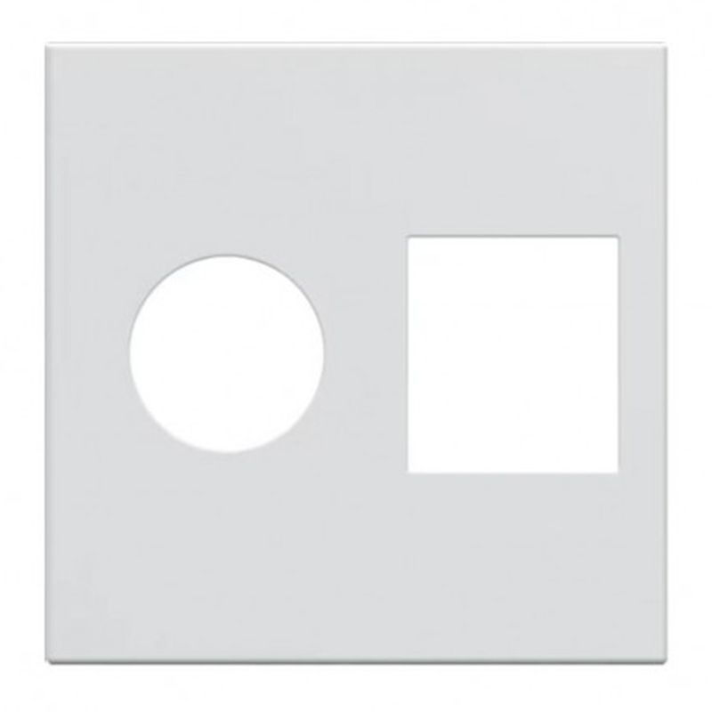 [WXD240B - Hager] Enjoliveur pure pour prise TV+RJ45