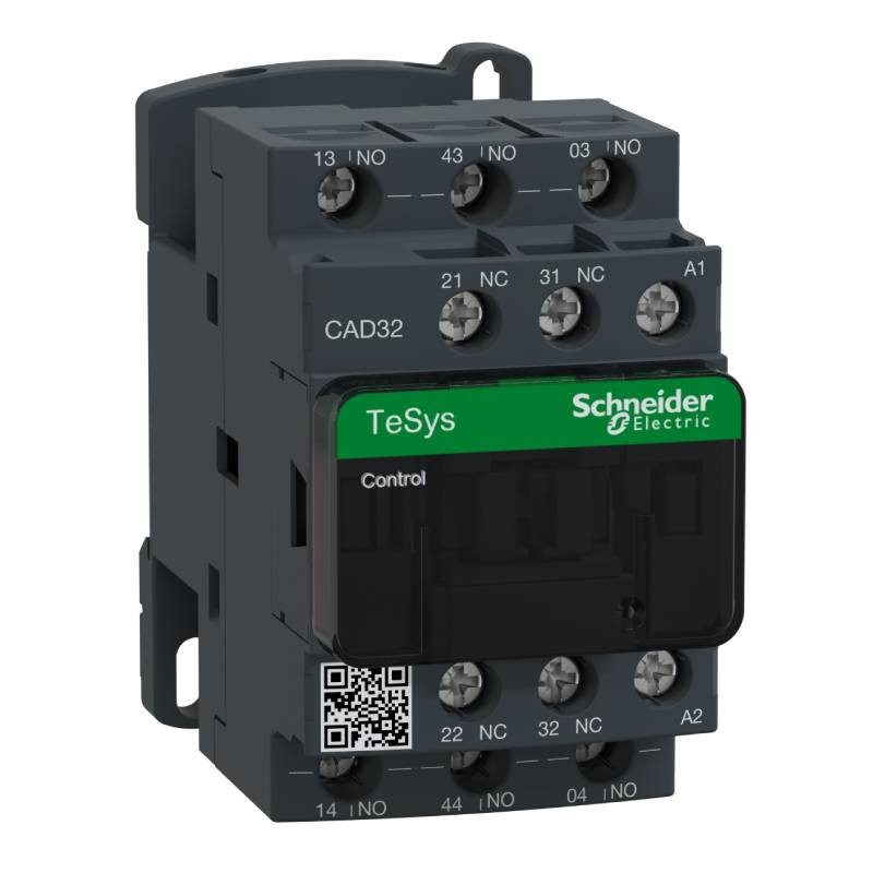 Relais de commande TeSys - bobine 230VAC - 10A - 3F+2O - instantané