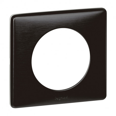 Plaque de finition Céliane Legrand - Métal Carbone - 1 poste - 098851