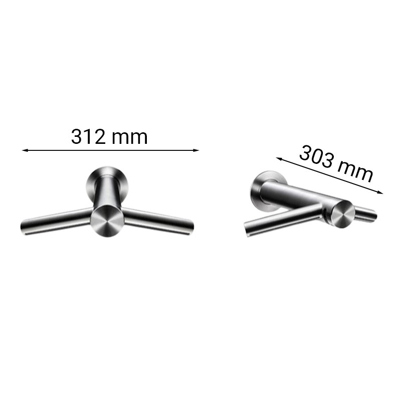 Robinet sèche-mains Airblade Wash + Dry mural WD06 Dyson - 245266-01