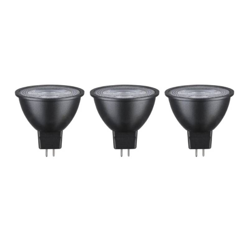28912 - Paulmann - Lot de 3 réflecteurs LED GU5,3 - 2700K - Gris