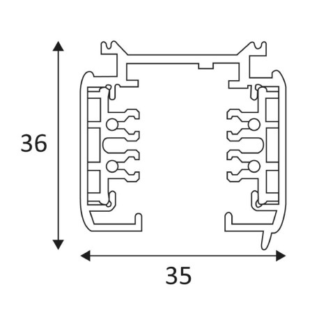 [TR22630 - Indigo] Connexion électrique noire pour rail Track III Surface