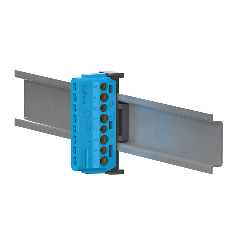 Bornier à vis 8 trous 4x16² - 4x10² et couvercles terre/neutre Linergy ...
