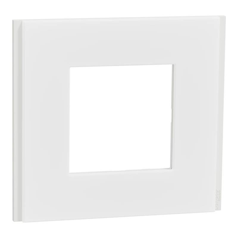 Plaque Unica Deco Signature Schneider Electric - Blanc neige - 2 ...