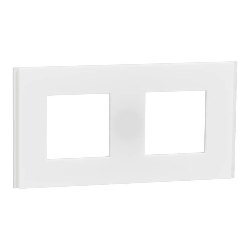 Plaque Unica Deco Signature Schneider Electric - Blanc neige - 4 ...