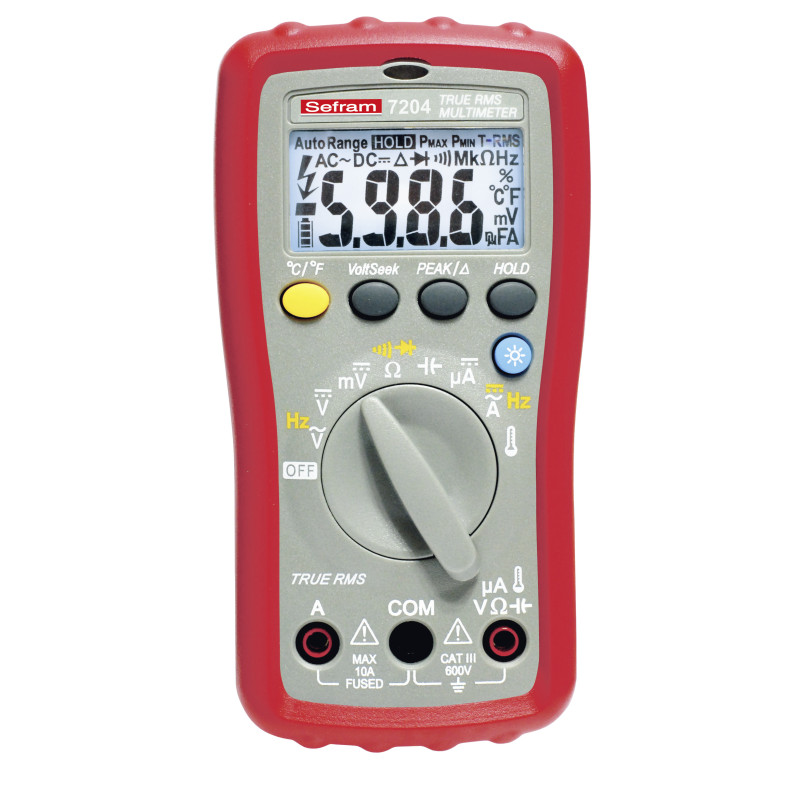 SEFRAM 7204 - Multimètre numérique portable 6000 pts de mesure. TRMS AC ...