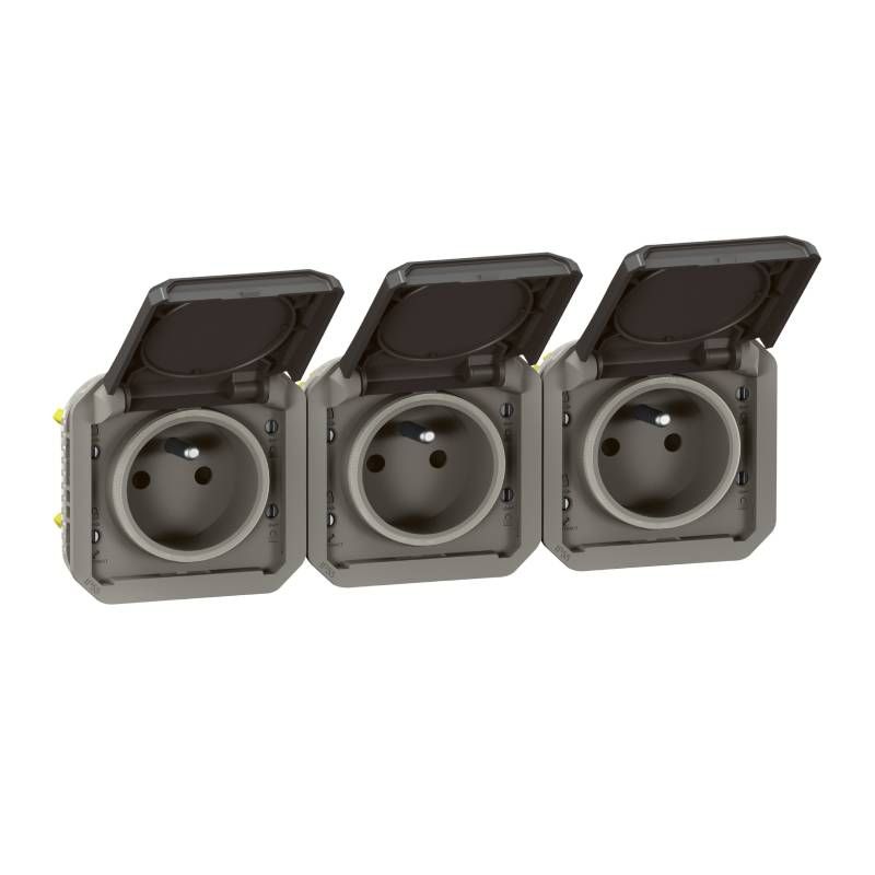 0698444L - LEGRAND Triple prise de courant 2P+T étanche Plexo - 16A ...