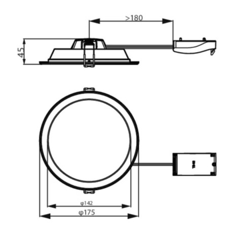 464452 - Ledinaire SlimDownlight Philips - 19W - 3000K CCT - Blanc