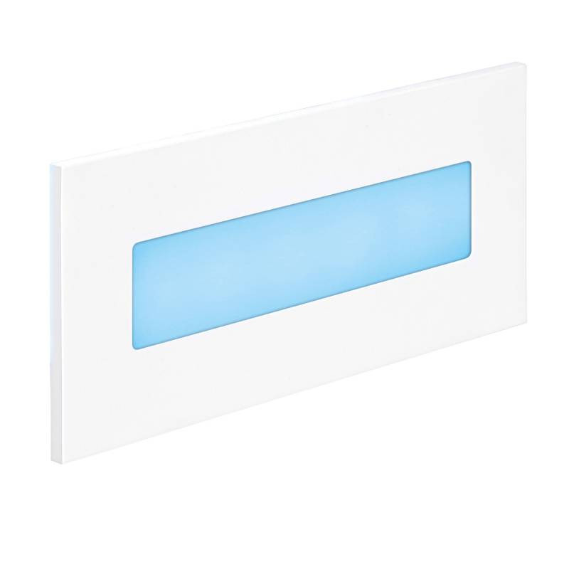 [50383-Aric] Encastré de mur blanc Baliz 3 - LED bleue - 2.8W