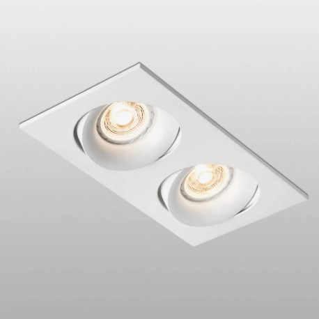 43403 - Double spot encastré Argon RCT - Sans ampoule - 2xGU10/MR16 - Blanc