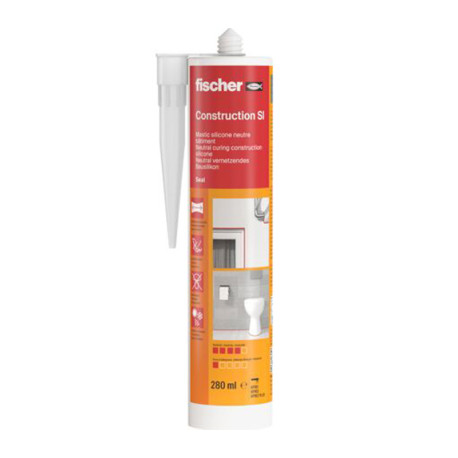 Cartouche de silicone pour toit et mur Fischer - 280ml - Transparent