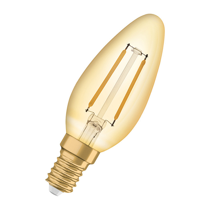 Ampoule LED filament vintage bougie Gold Osram - E14 - 1,5W - 120lm