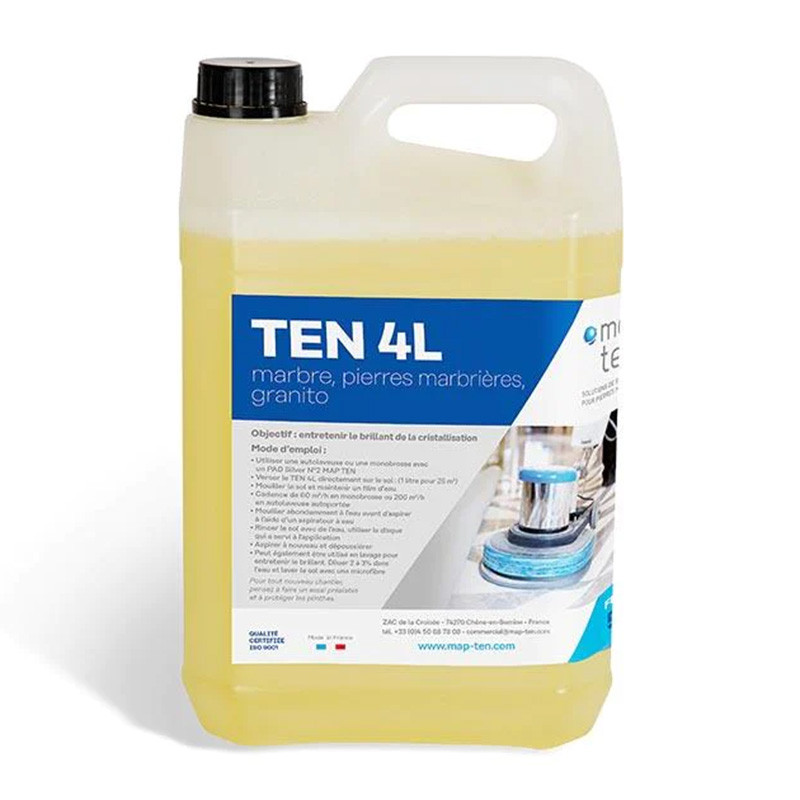 Détergent TEN 4L Map Ten - 5L - Nettoyant/cristallisant - Marbre