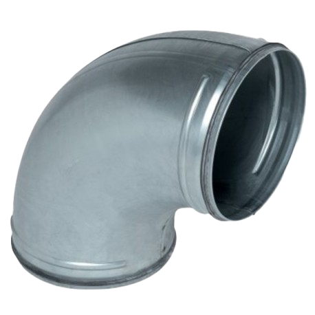 Coude galva 90° à joints - 200mm