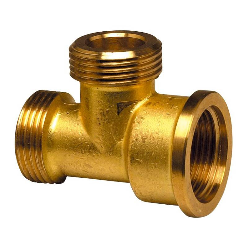 Raccord laiton Té Thermador - Mâle - mâle - femelle 3/4''