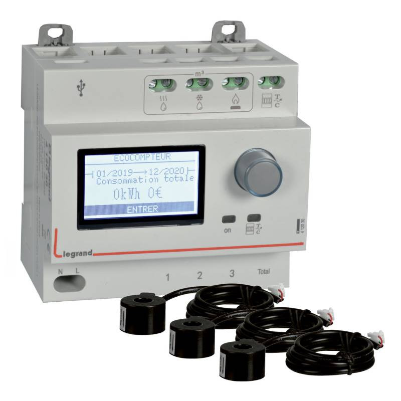Pack Éco-compteur modulaire EMDX³ Legrand - 3 tores fermés