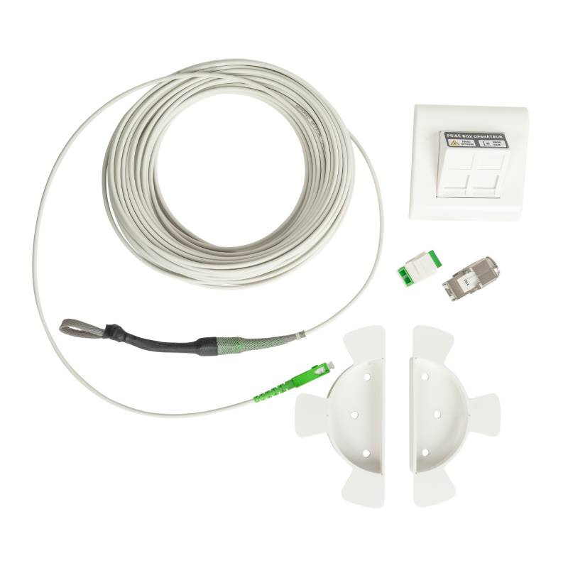 MO353 - Omelcom Kit Prise Box Internet - SCAPC / RJ45 - 20m