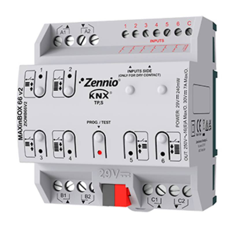Actionneur multifonction MAXinBOX 66 v2 [ZIOMB66V2 - Zennio KNX]