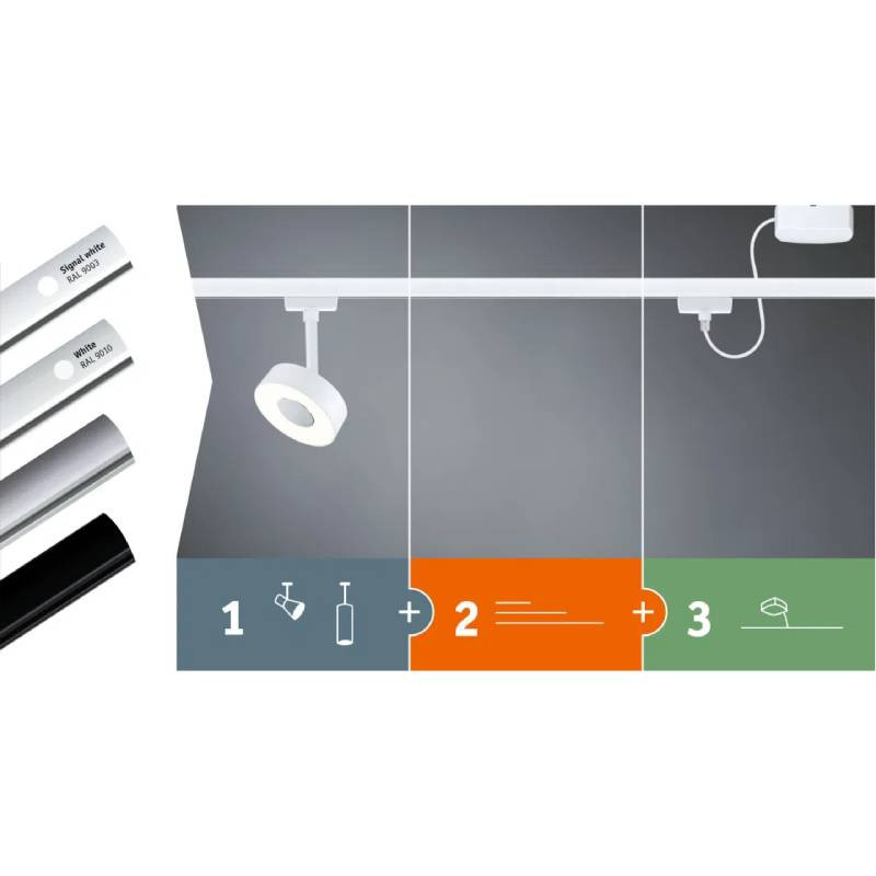 [95646 - PAULMANN] Connecteur URail en L Paulmann - 1000W - Blanc
