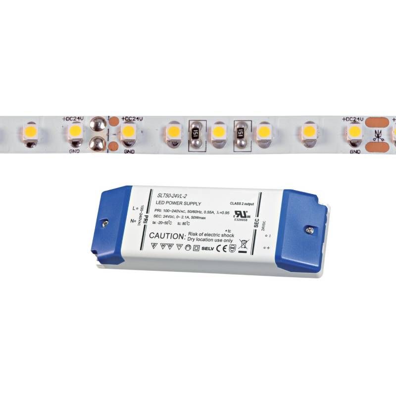 55243 - Aric - Kit ruban LED adhésif Flexo 2400K + alimentation 24V