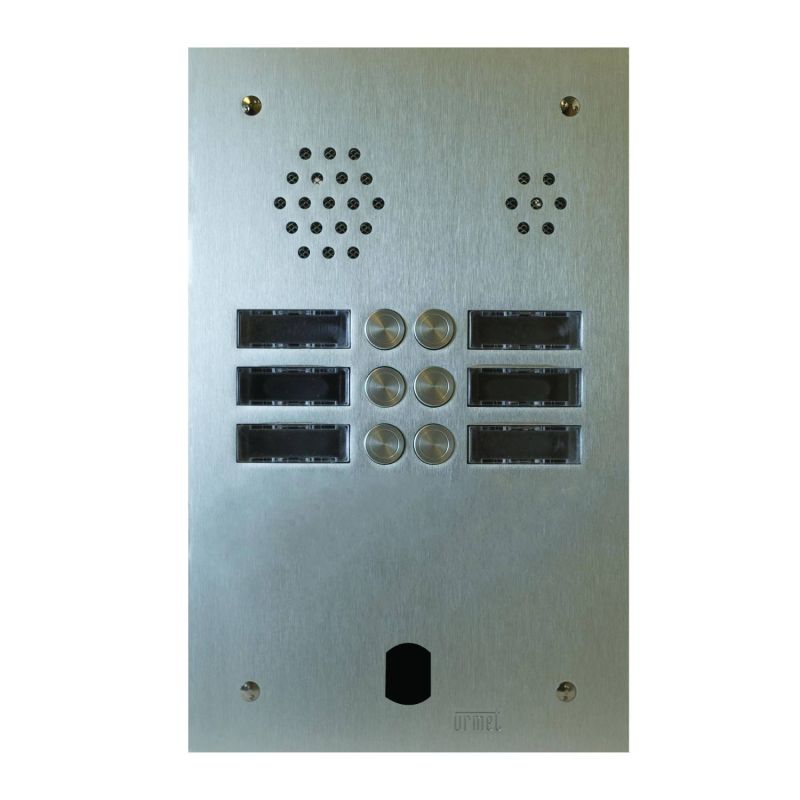 Plaque de rue 2 rangées 6 boutons - Alu - Urmet - A83/206M