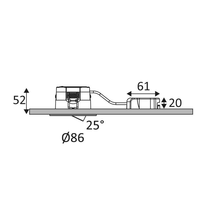 Spot LED Bora RDX-230 EVO orientable noir [DO52105 - Indigo]