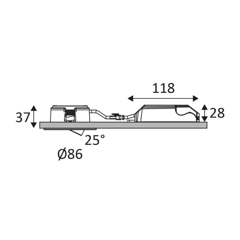Spot LED Bora RDX EVO - 7W - Blanc mat [DO55230 - Indigo]
