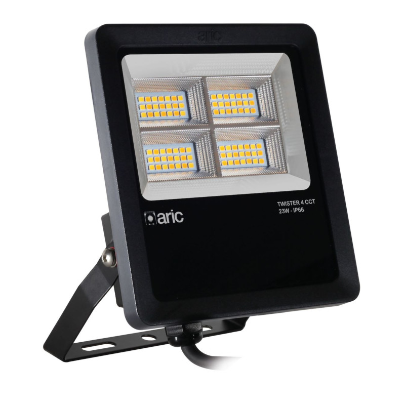 51686 Aric - Projecteur ext. TWISTER 4 23W - 3CCT - Noir