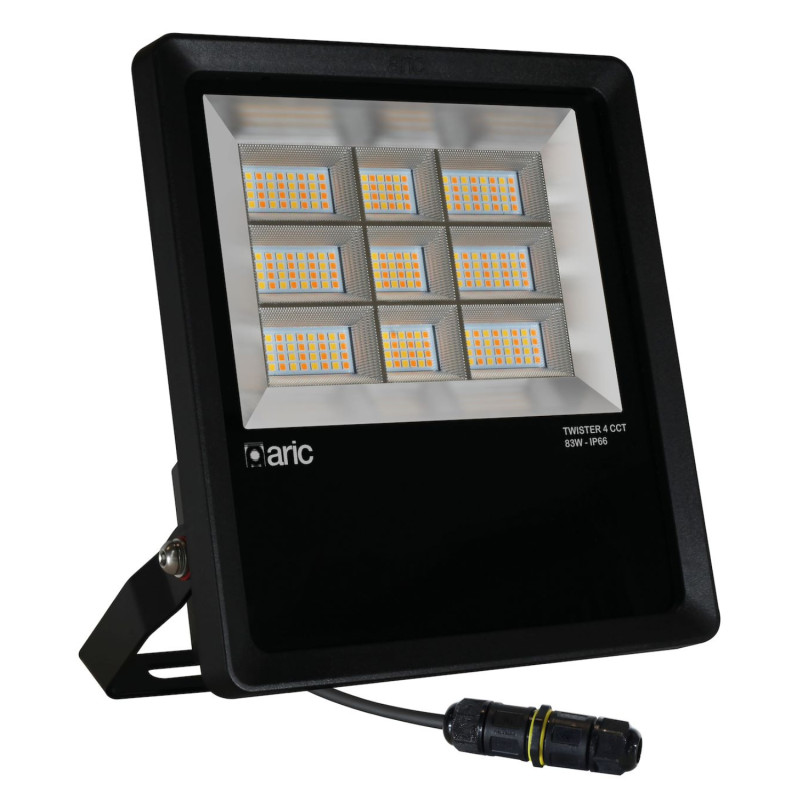51689 Aric - Projecteur ext. TWISTER 4 83W - 3CCT - Noir