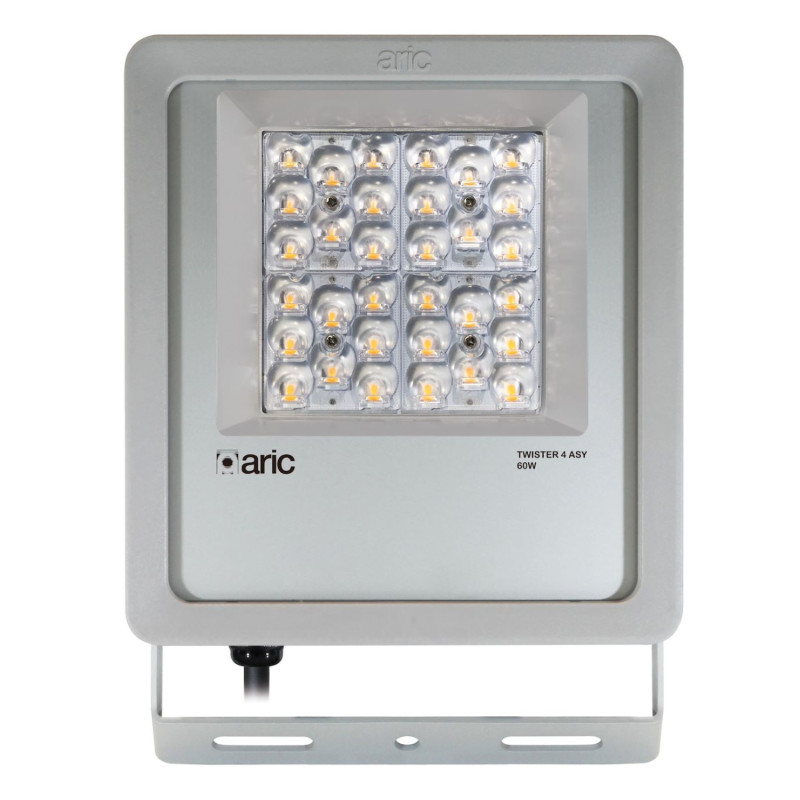 51697 Aric - Projecteur ext. TWISTER 4 ASY 60W - 3000K - Gris
