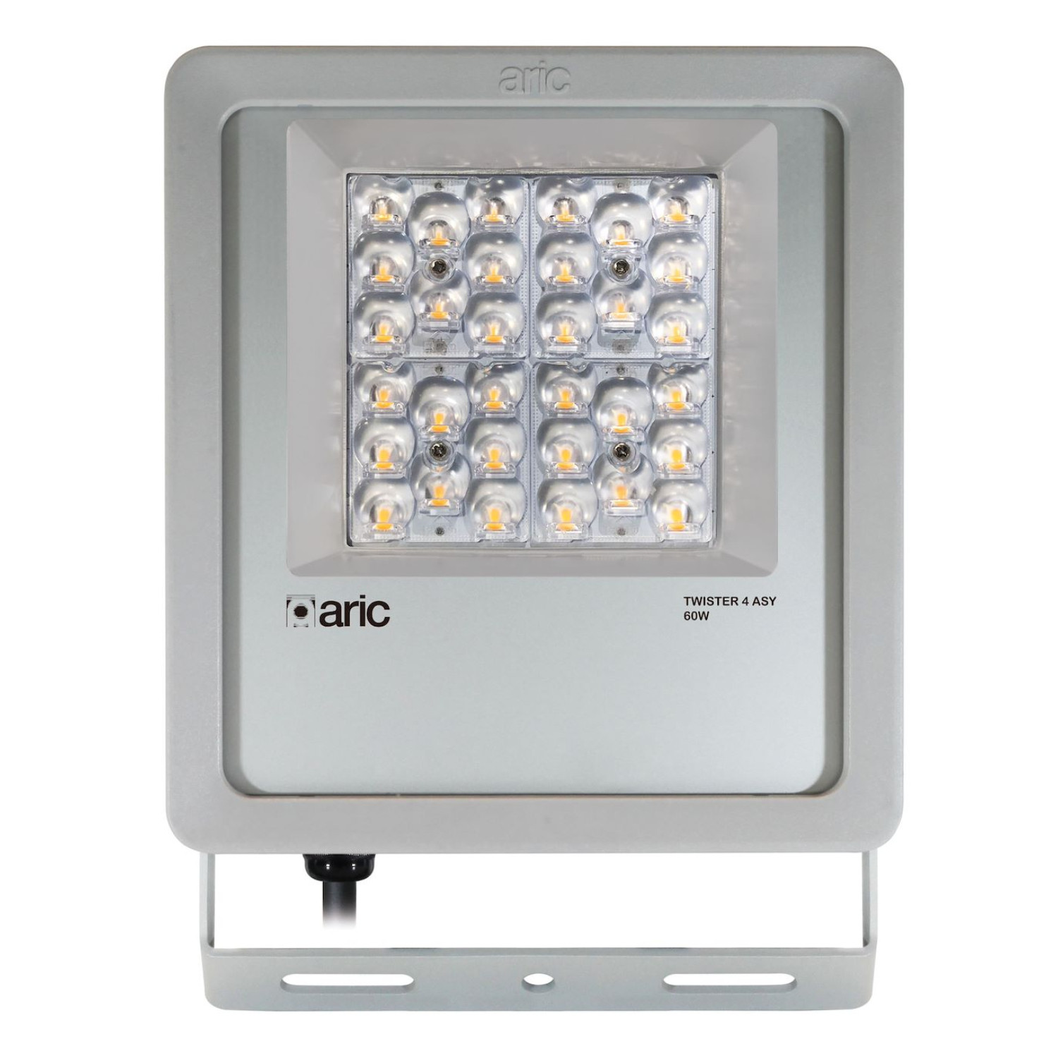 51697 Aric - Projecteur ext. TWISTER 4 ASY 60W - 3000K - Gris