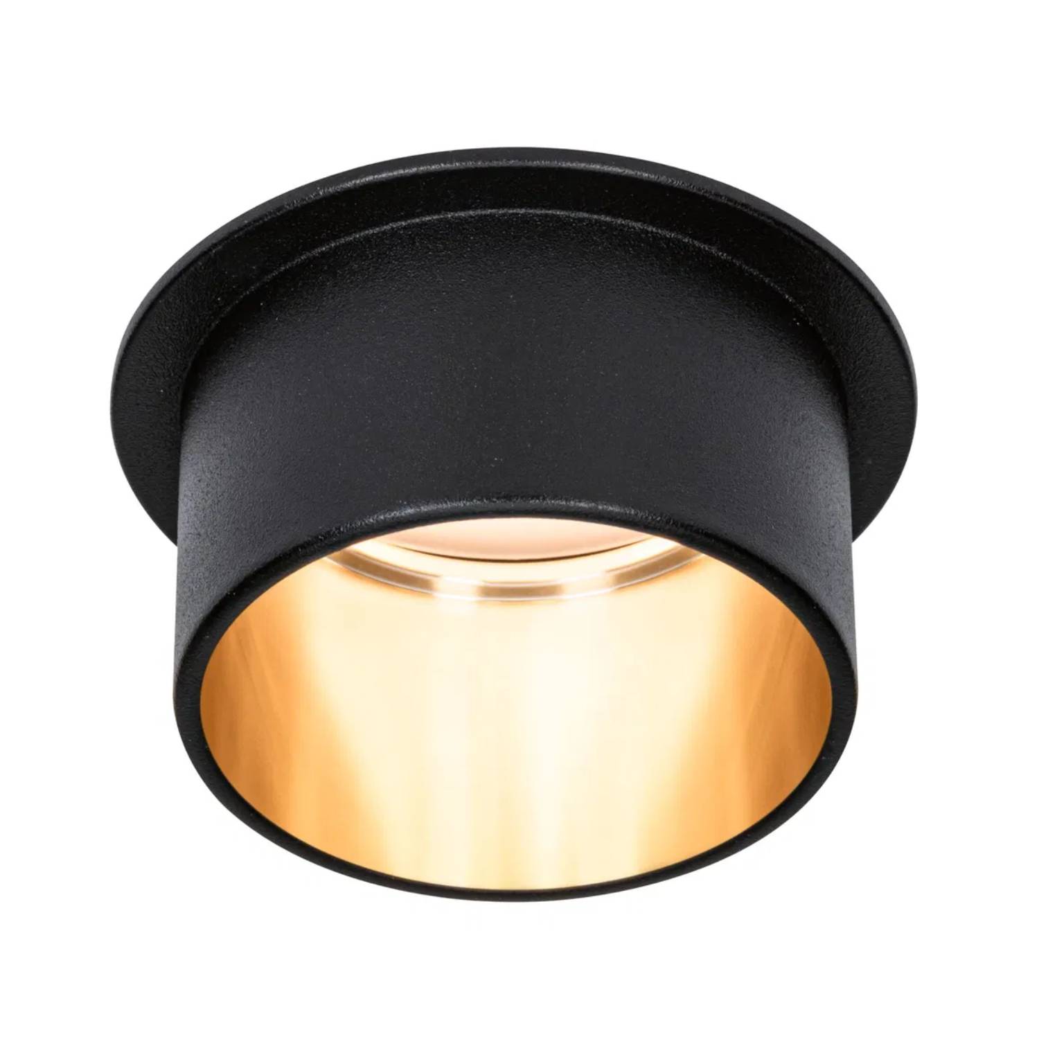 93378 - Spot encastré rond Gil Coin Paulmann - Noir mat/Doré