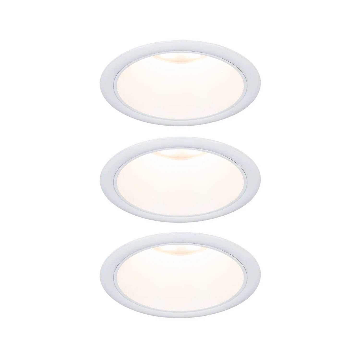 Lot de 3 spots LED ronds Cole Coin - 2700K - Blanc - 94870 Paulmann