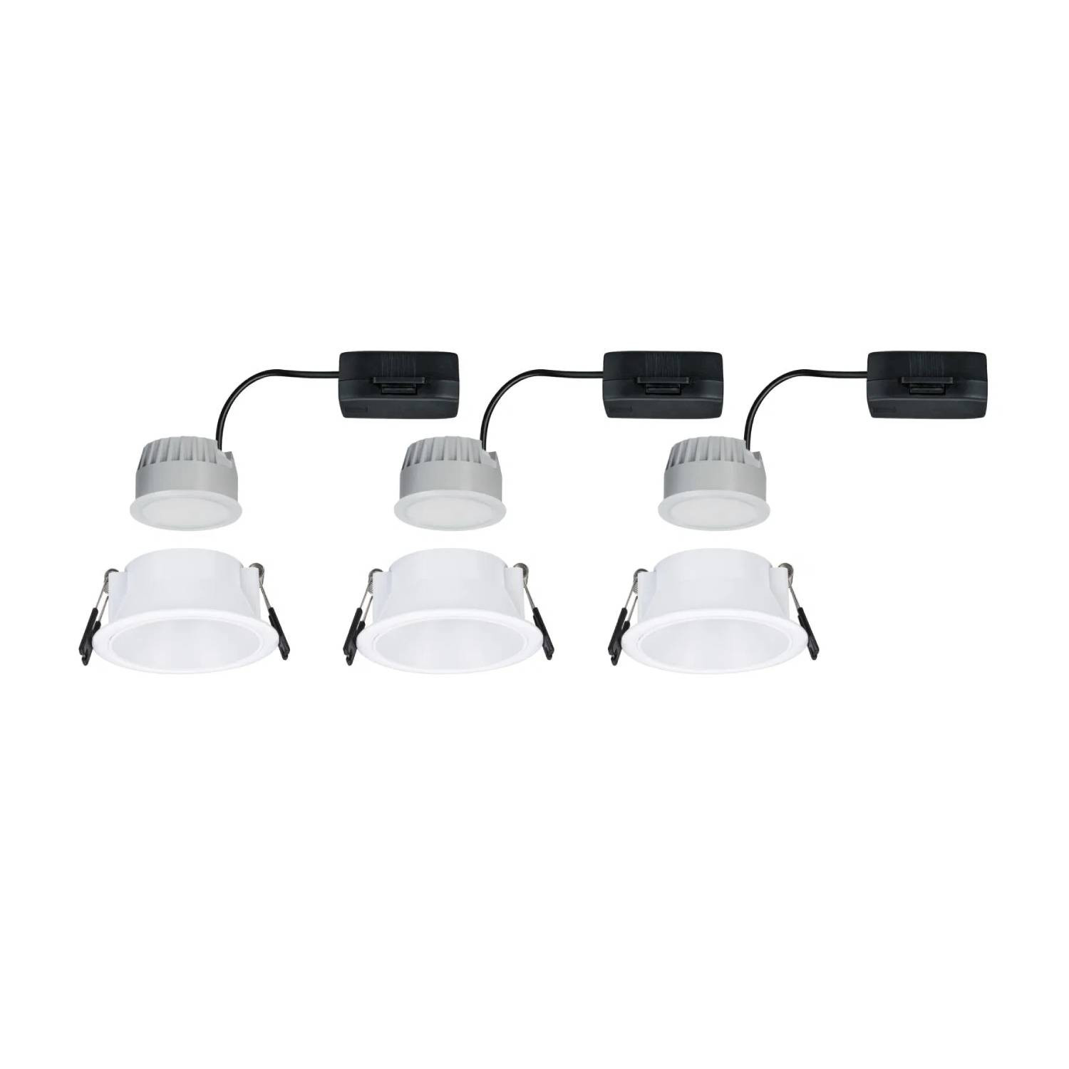 Lot de 3 spots LED ronds Cole Coin - 2700K - Blanc - 94870 Paulmann